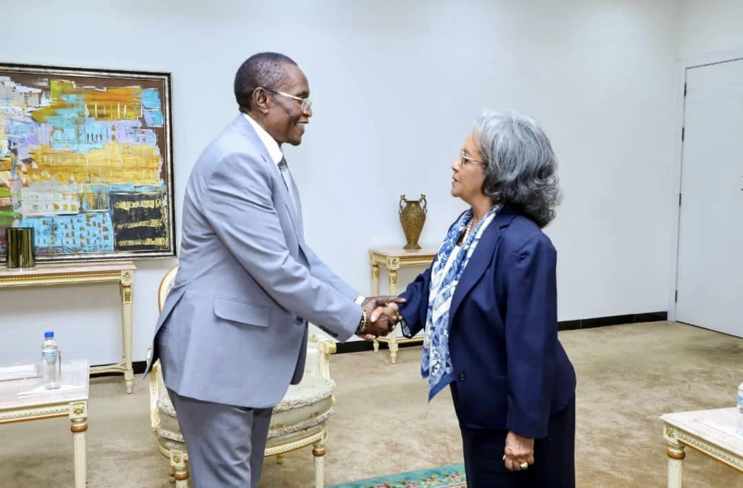 Hon. Amb. Dr. James Pitia Morgan bids farewell to Ethiopian President ...